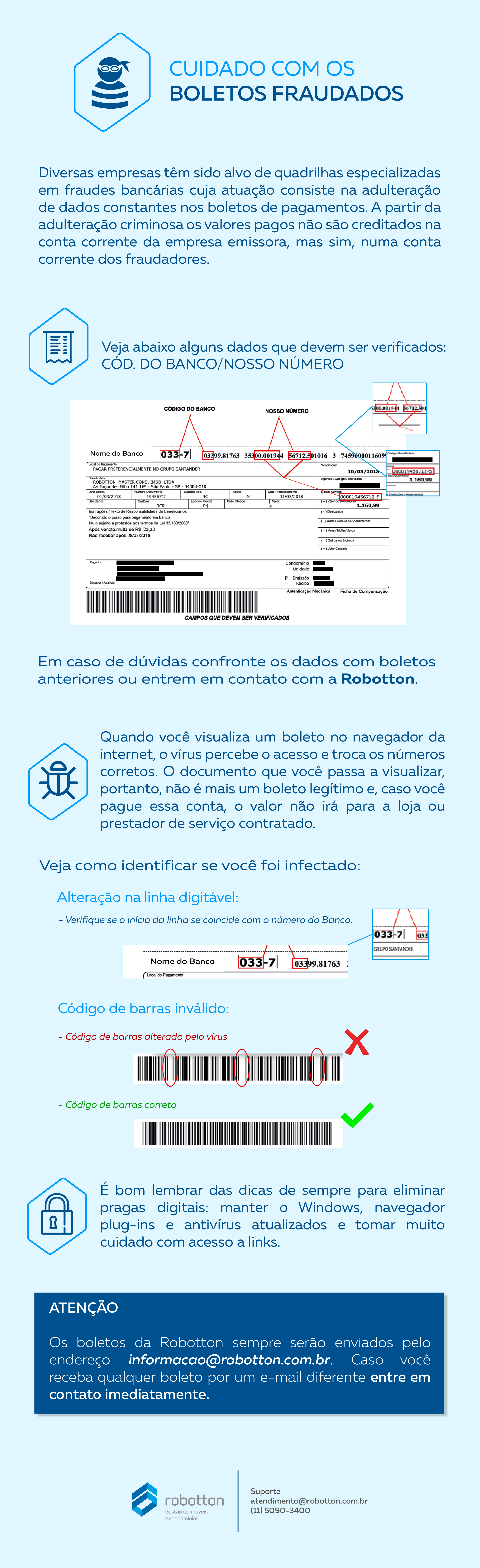 Cuidado com os boletos fraudados